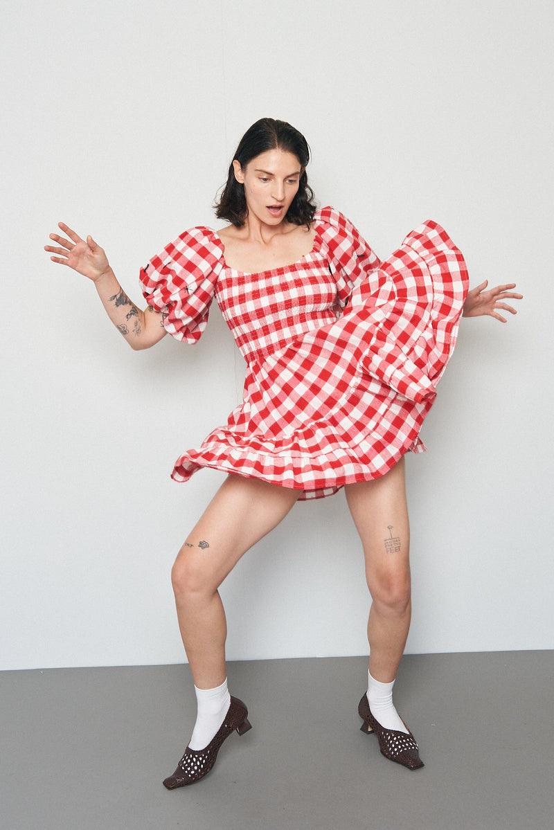 Bugs Smocked Picnic Mini Dress – Fashion Brand Company