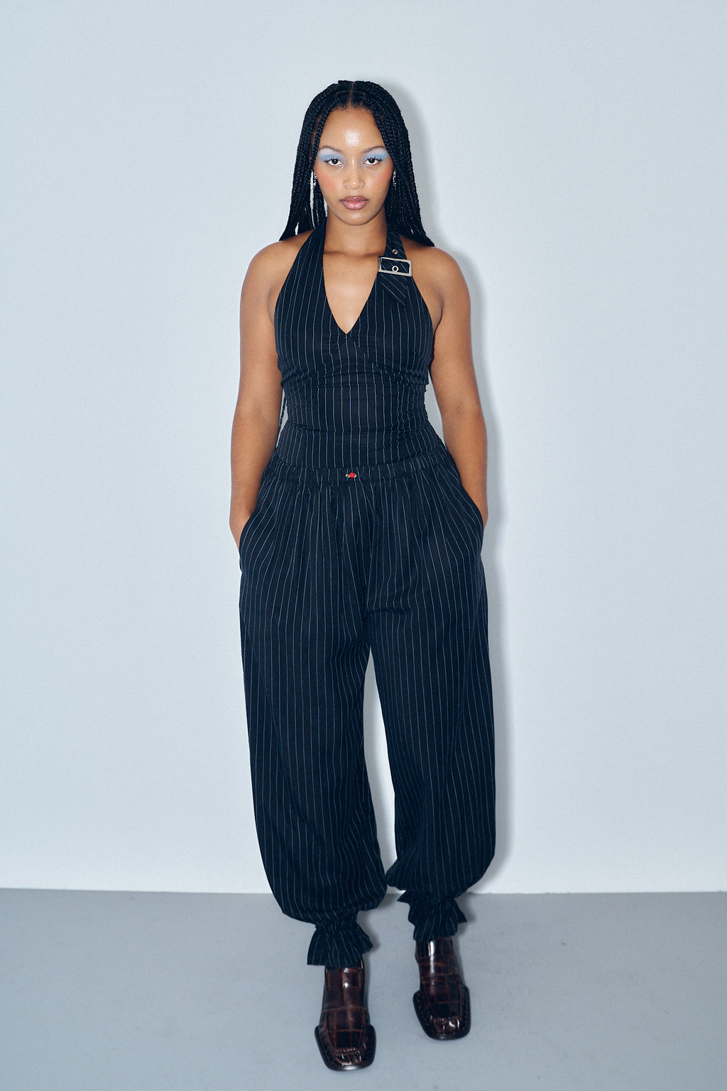 Long Bloomers Tencel Stripe Black – Fashion Brand Company