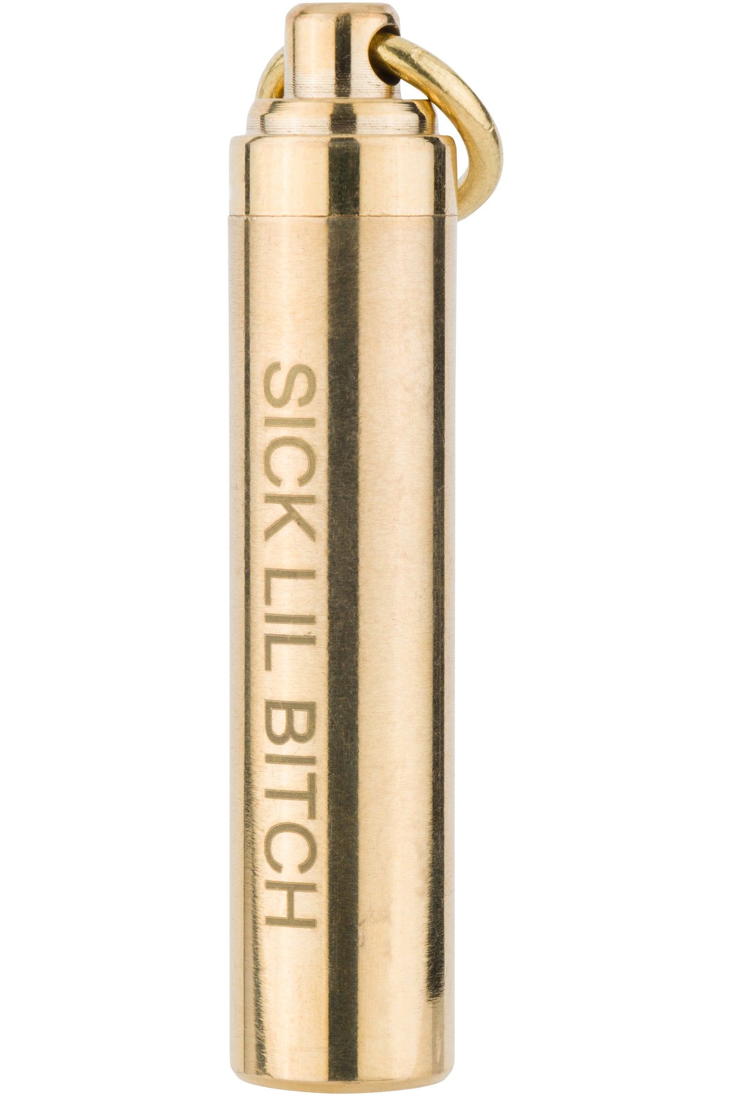 SICK LIL BITCH Brass Pill Holder Keychain – Fashion Brand Company