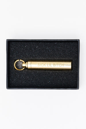 SICK LIL BITCH Brass Pill Holder Keychain – Fashion Brand Company