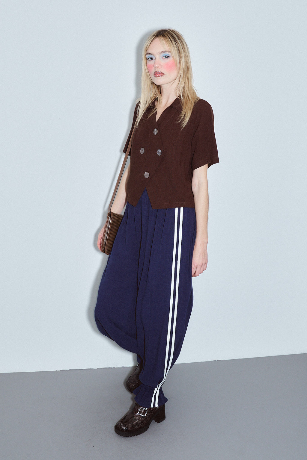 Long Bloomers Soft Linen Navy Sporty – Fashion Brand Company