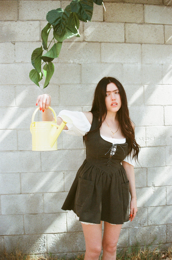 Farm Chores Mini Dress Forest – Fashion Brand Company